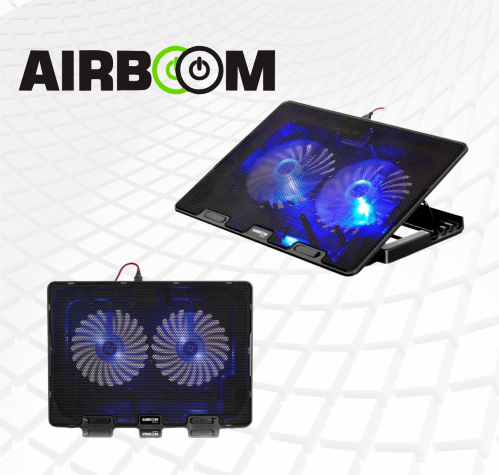 COOLER P/NOTEBOOK Max. hasta 16", 02 COOLERS, 4 NIVELES DE AJUSTE DE ...